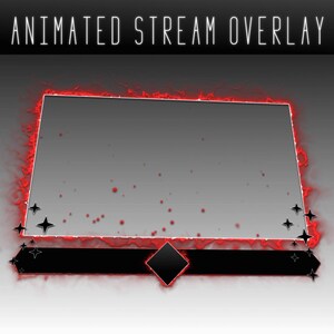 Animated Red Stream Overlay Pack | Neon Fire Cyberpunk Theme | Twitch ...