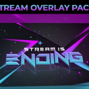 Purple Animated Stream Overlay Pack | Twitch Overlay Package | Animated ...