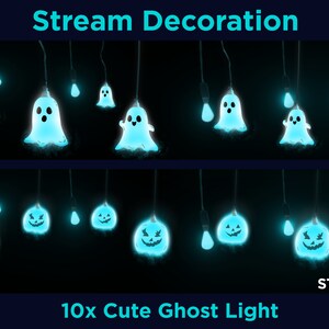 Animated Halloween Ghost Lights, Twitch Stream Overlay (WEBM) - Etsy