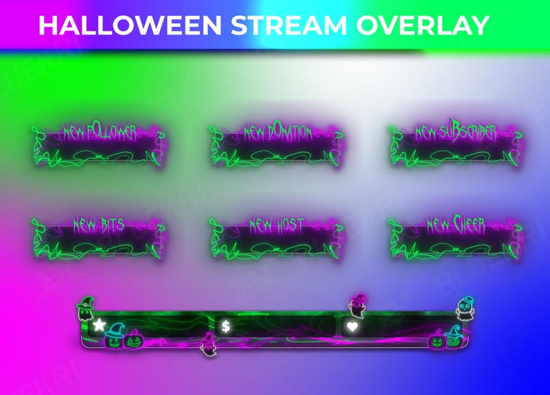 Halloween Animated Twitch Stream Pack | Spooky Overlay (digital ...
