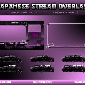 Japanese-themed Animated Stream Overlay | Stream Overlays, Panels ...