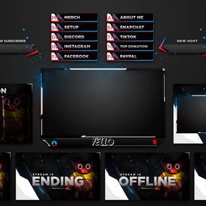 Custom Twitch Overlay Package L ANIMATED Stream Package, CUSTOM ...
