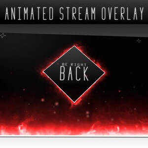 Animated Red Stream Overlay Pack | Neon Fire Cyberpunk Theme | Twitch ...
