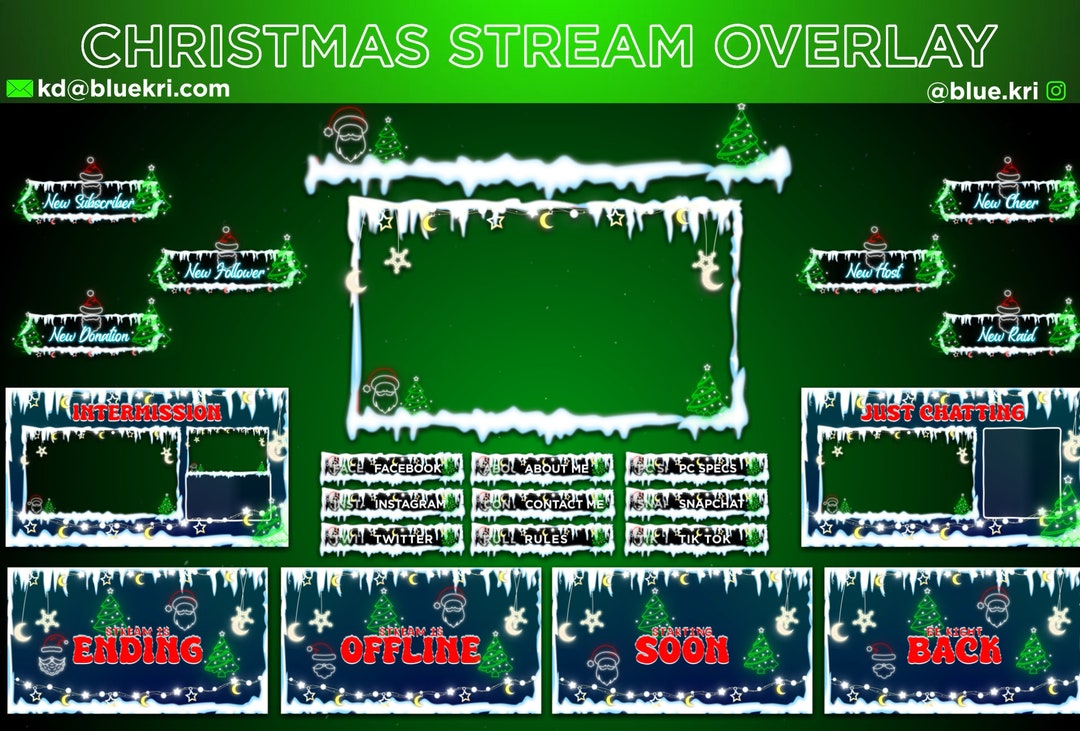 Animated Stream Package Xmas Lo-fi Desk, Christmas Stream Package ...