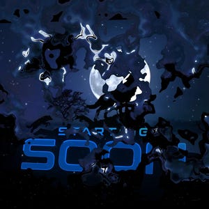 Lunar Wolf Stream Overlay: Green and Blue Twitch Overlay Pack, Wolf ...