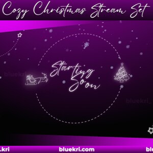 Cozy Christmas Stream Overlay Package Pink | Animated Christmas Twitch ...