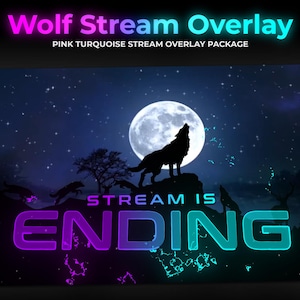 Wolf-themed Stream Overlay Package | Twitch Overlay Package | Stream ...