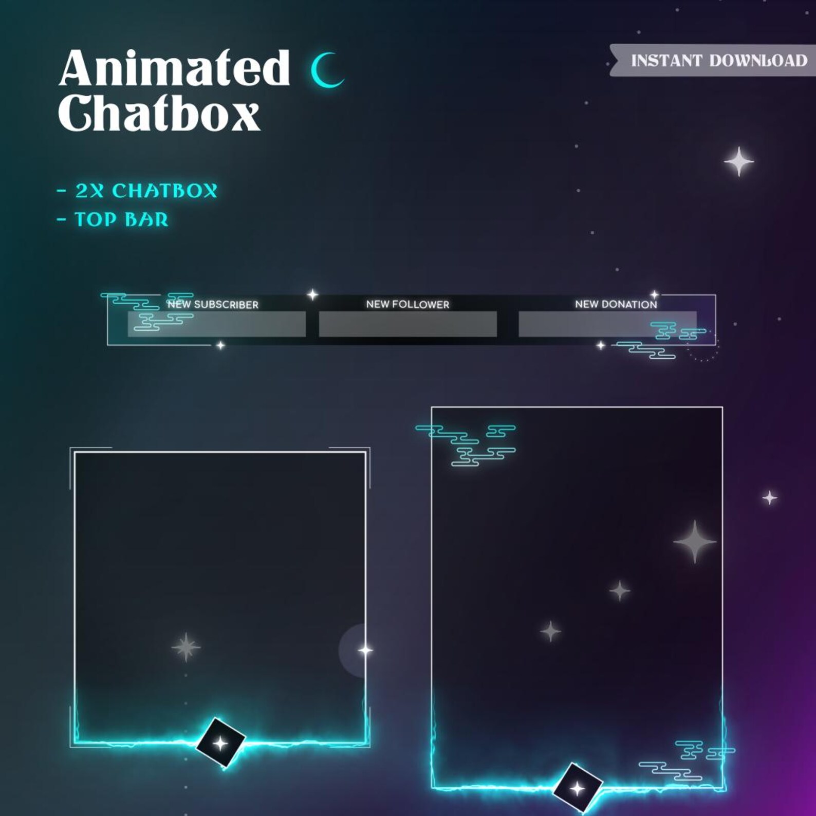 Japanese Cyberpunk V-tube Stream Overlay – Animated Twitch Package ...