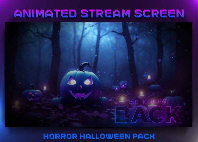 Halloween Animated Stream Screens: Pumpkin Twitch Overlay Package - Etsy