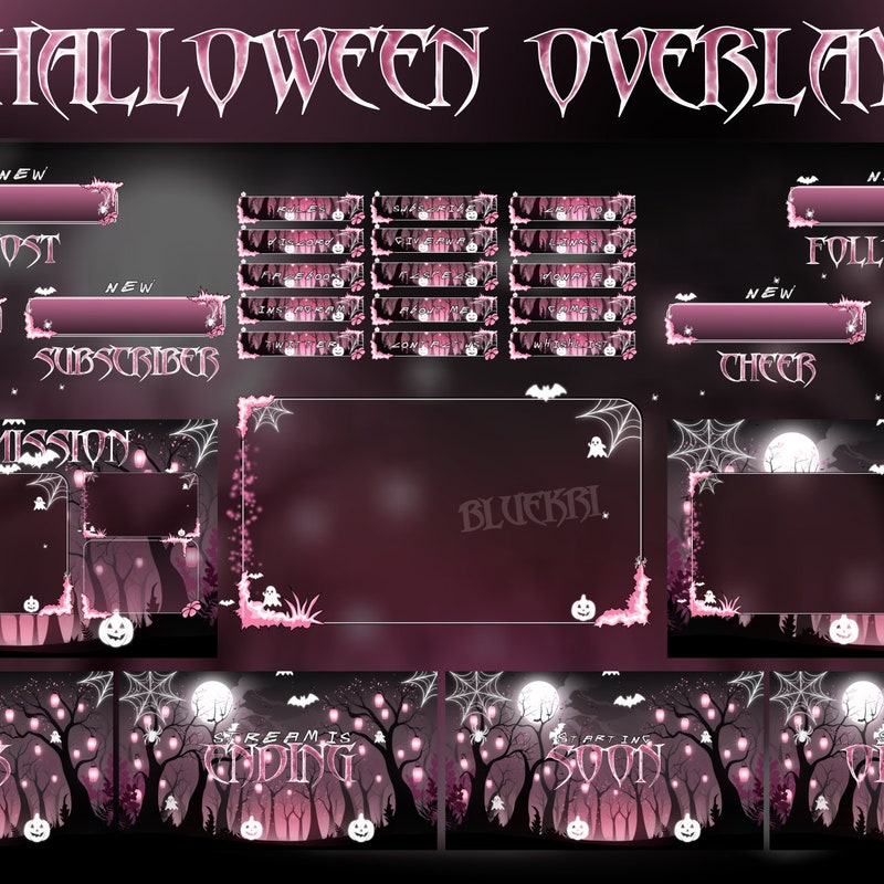 Girly Overlay for Twitch - Etsy