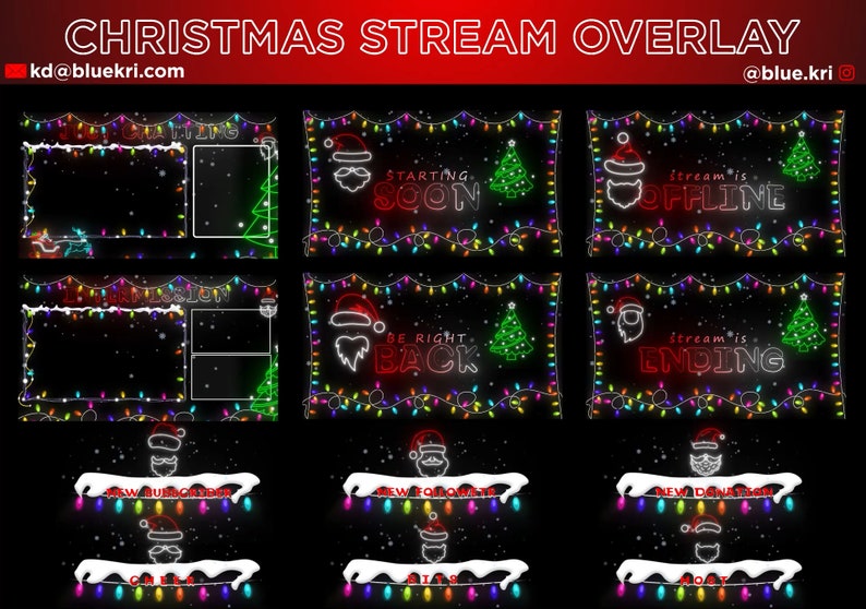 Animated Stream Package Xmas Lo-fi Desk, Christmas Stream Package ...