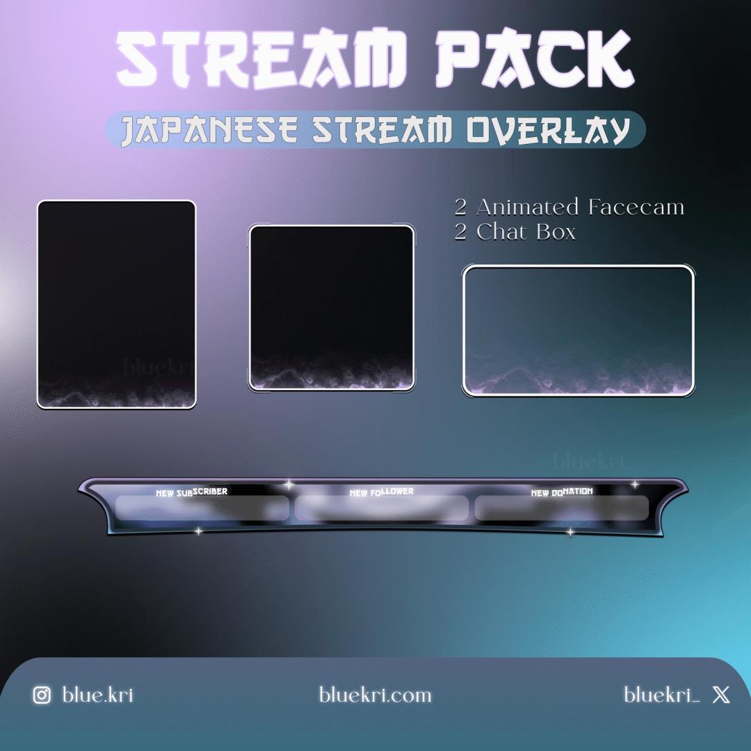 Japanese Night Sky Twitch Overlay | Japanese-style Night Sky a With a ...