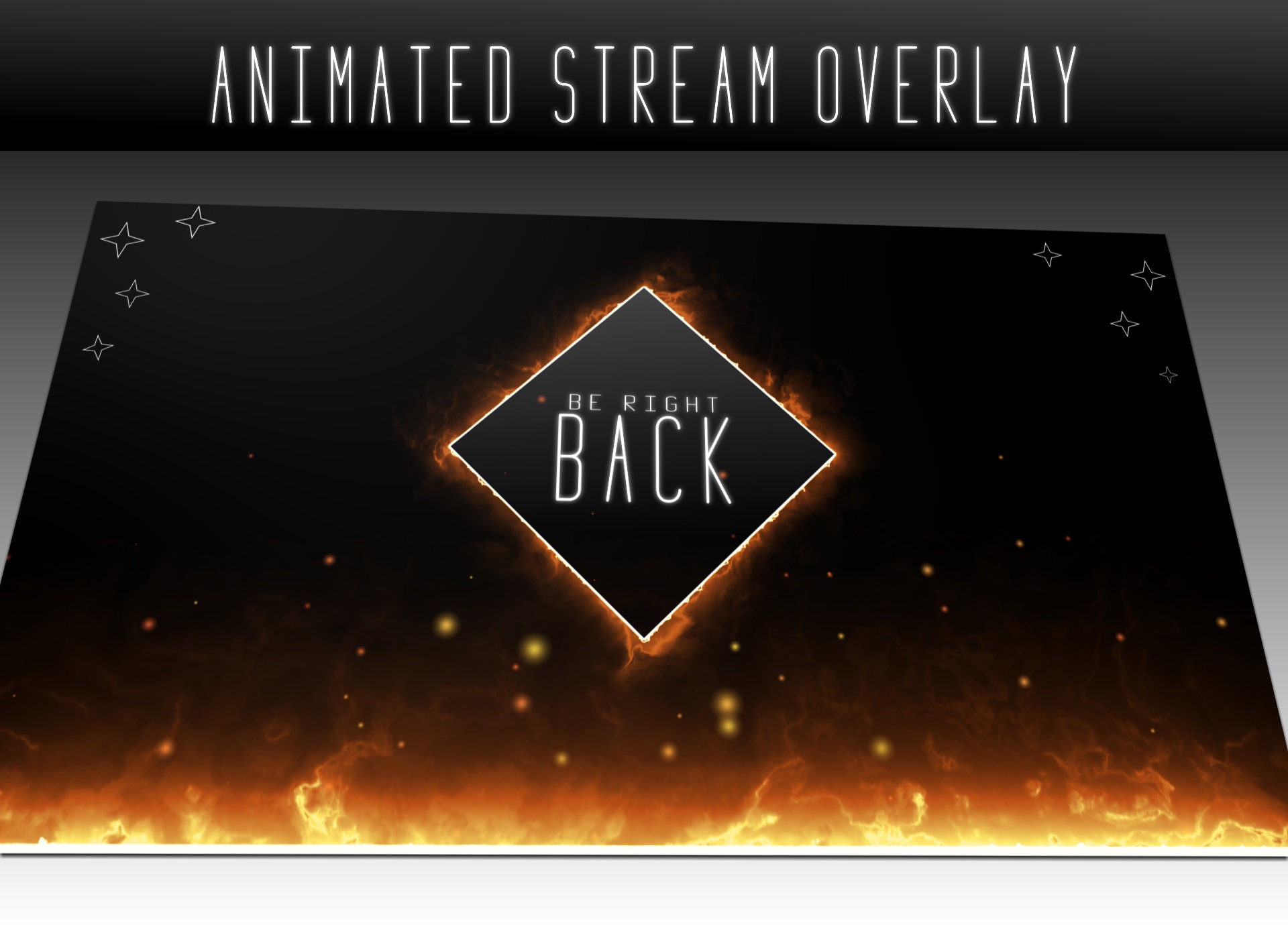 Animated Fire Stream Overlay Package: Twitch, Youtube Theme, Streamer ...