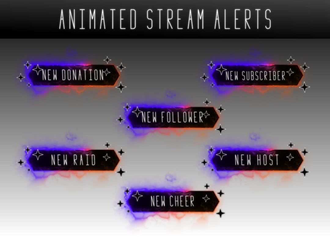 Neon Animated Stream Alerts | Engaging Visuals for Streamers Alerts ...