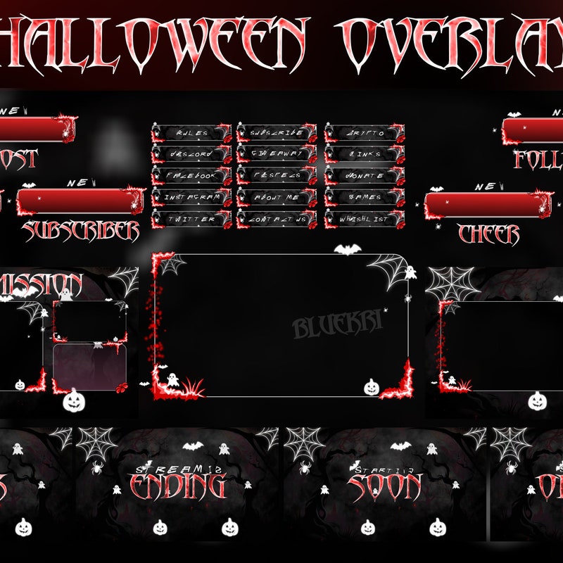 Halloween Twitch Overlay - Etsy