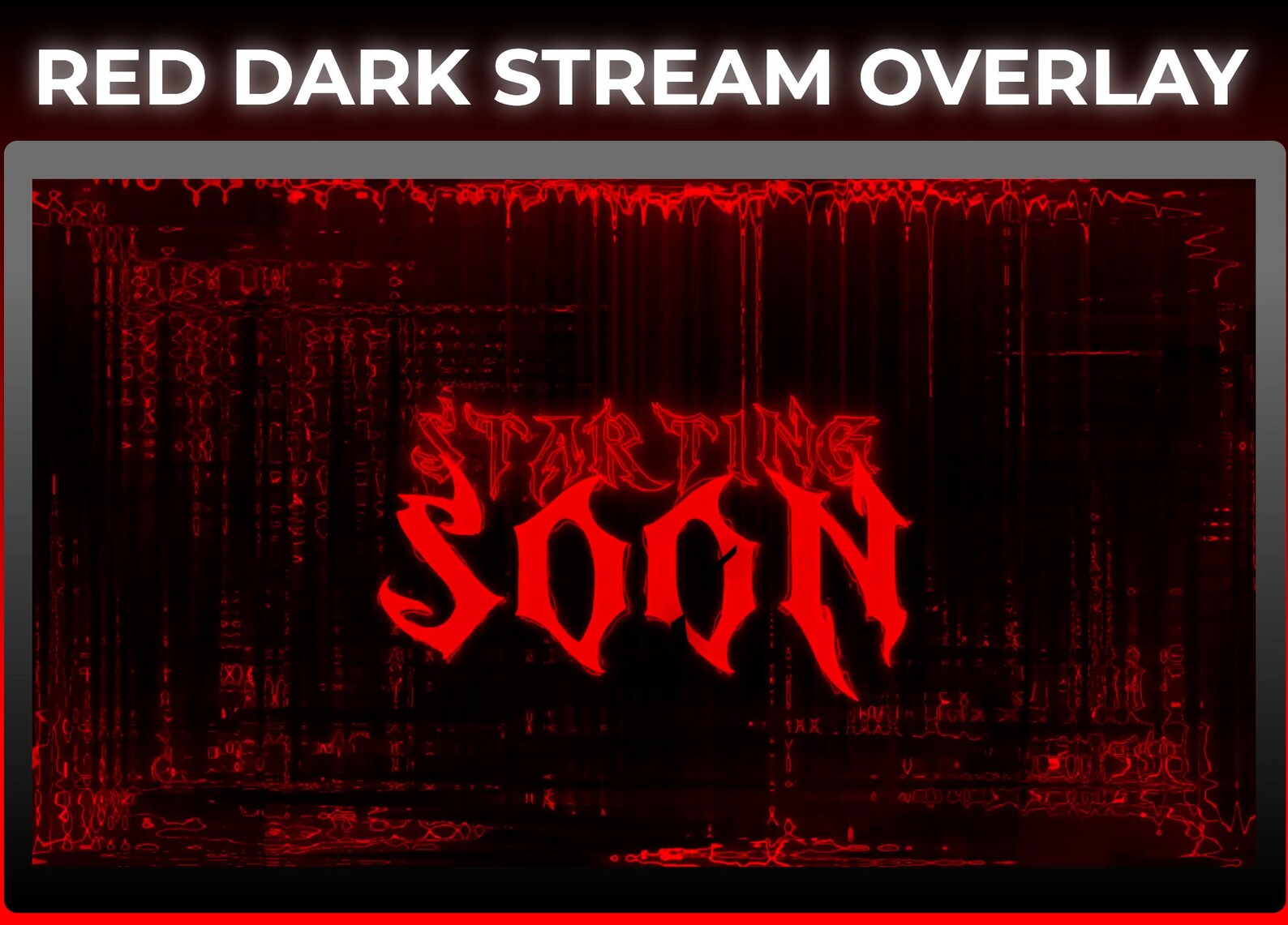 RED Stream Overlays Package for Twitch, Youtube - Twitch Overlays ...