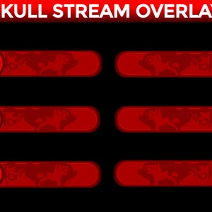 Skull-themed Streaming Overlay | Gothic Aesthetic for Streamers | Red ...