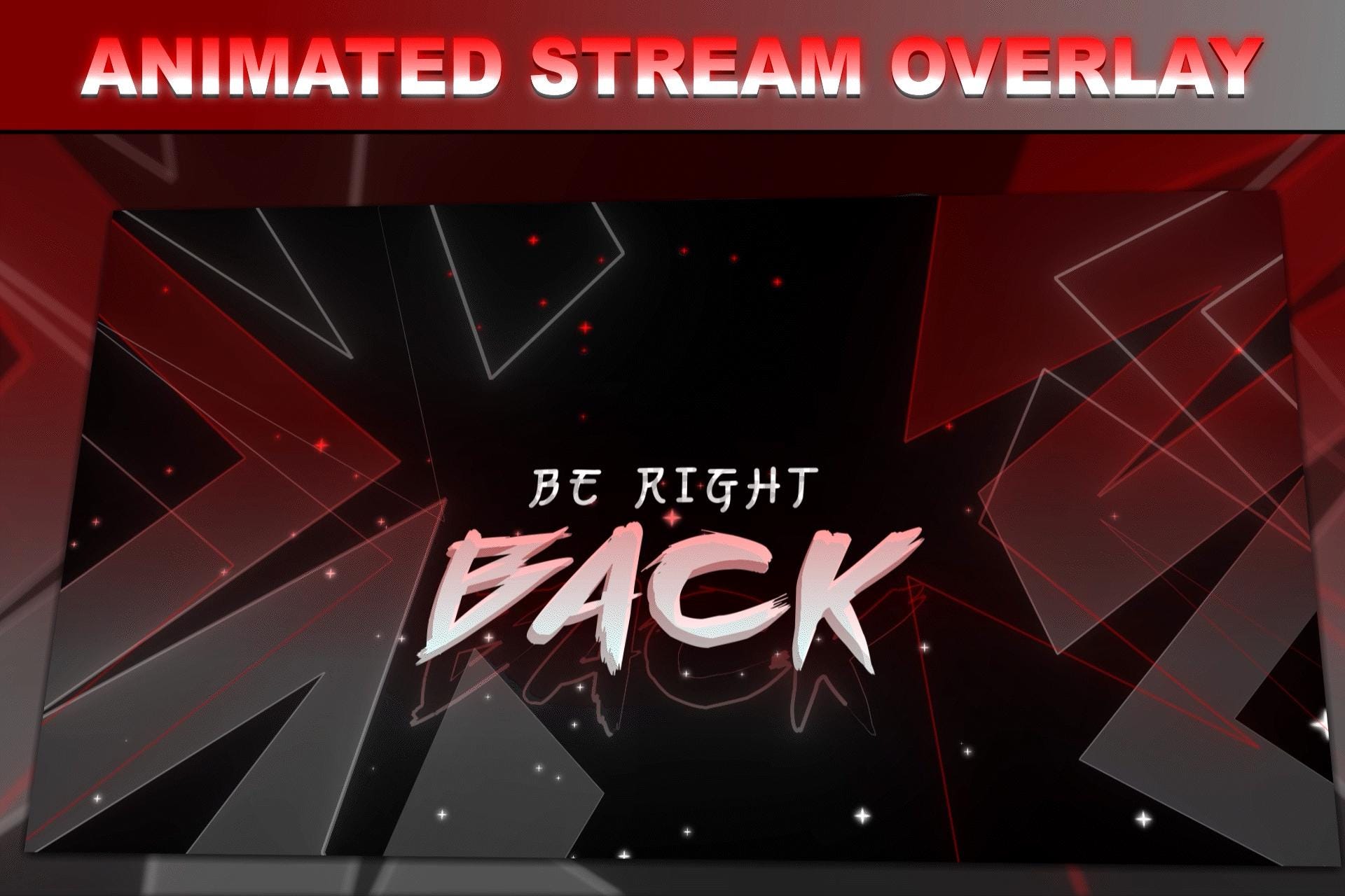 Red Animated Stream Overlay | Futuristic Twitch Package - Etsy