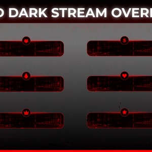 RED Stream Overlays Package for Twitch, Youtube - Twitch Overlays ...