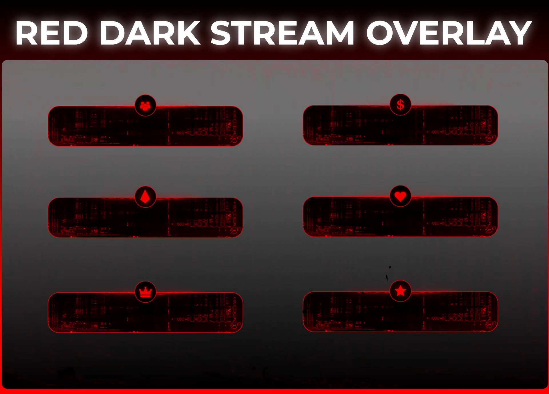 RED Stream Overlays Package for Twitch, Youtube - Twitch Overlays ...