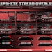 Japanese-themed Red Animated Stream Overlay | Japanese Twitch Stream ...