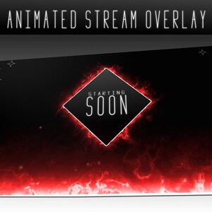 Animated Red Stream Overlay Pack | Neon Fire Cyberpunk Theme | Twitch ...