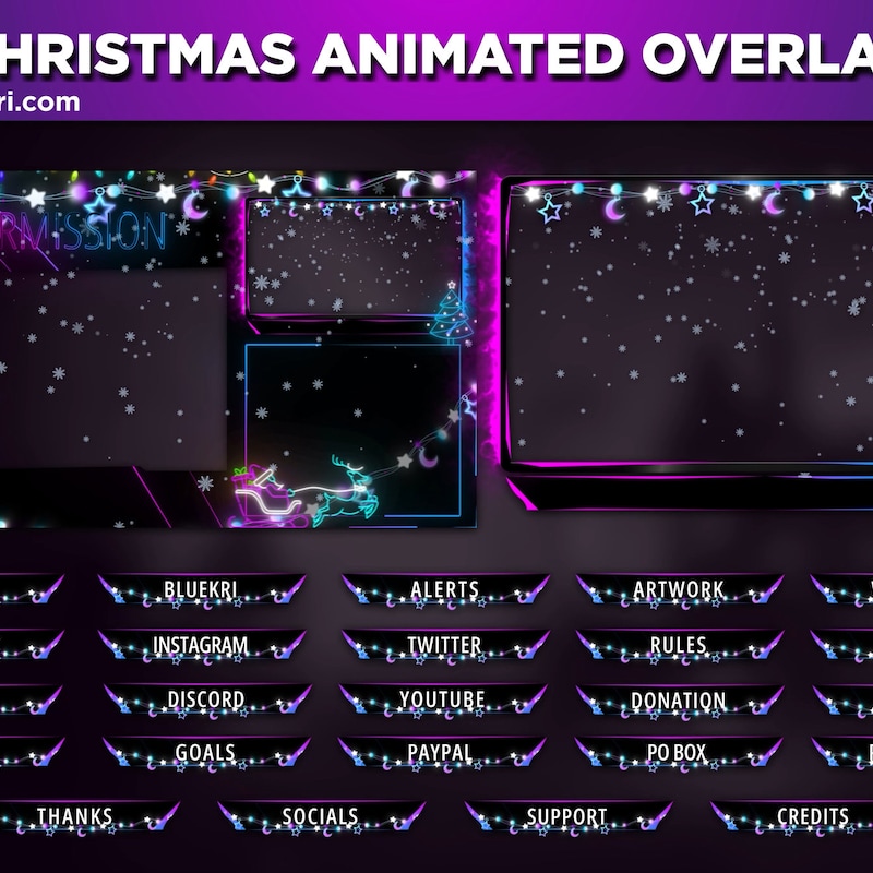 Christmas Stream Overlays - Etsy