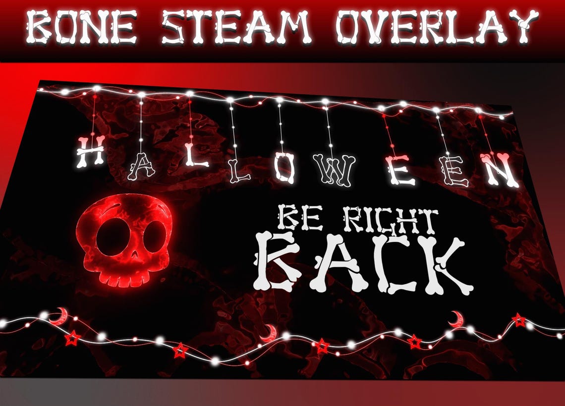 Red Halloween Stream Overlay – Bone Design, Animated Twitch Package - Etsy