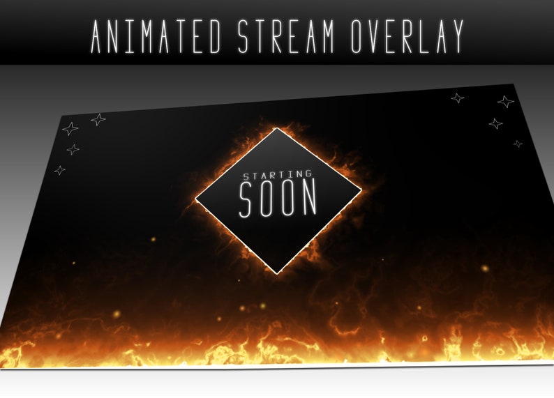 Animated Fire Stream Overlay Package: Twitch, Youtube Theme, Streamer ...