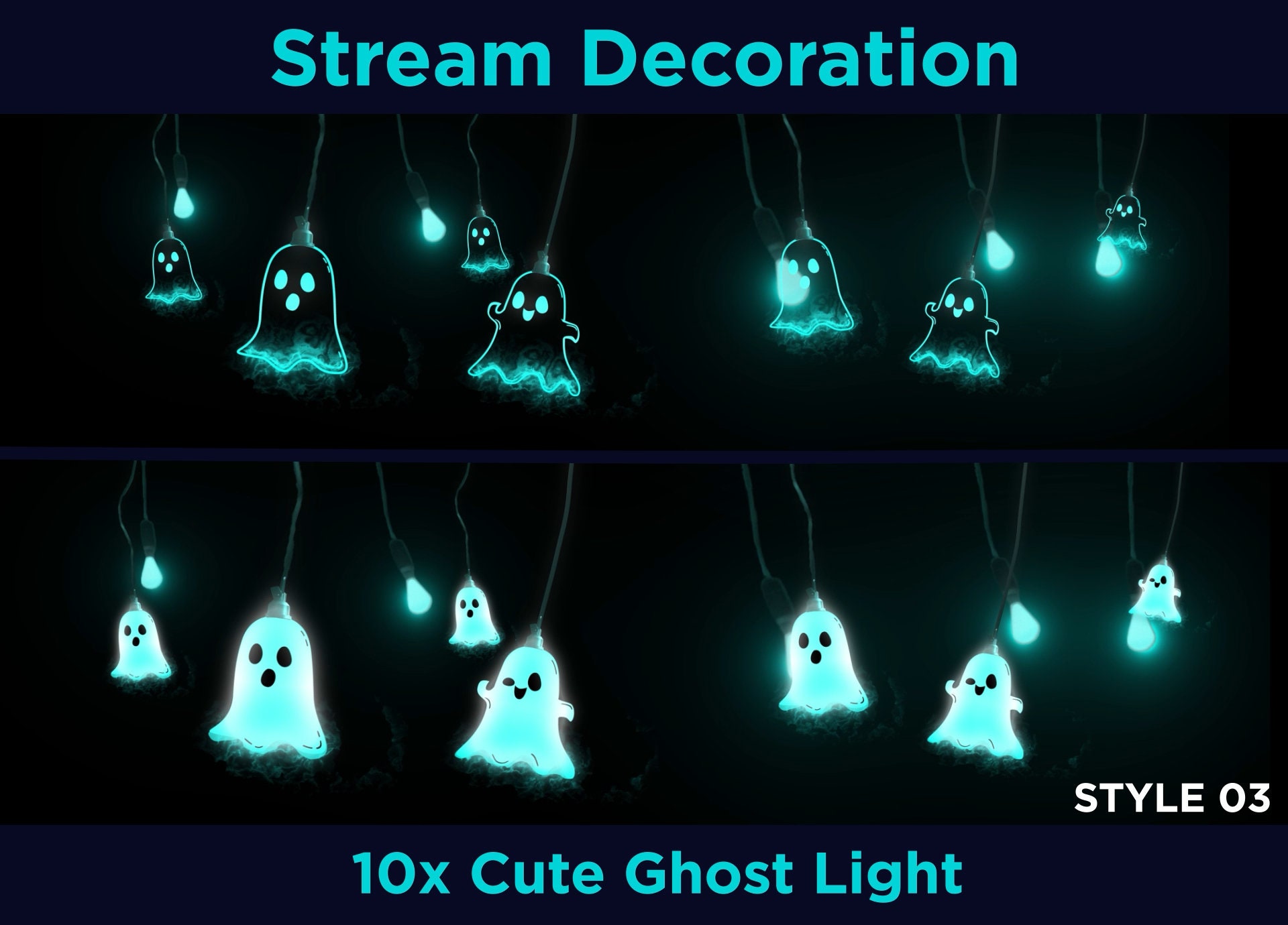 Halloween Animated Ghost Lights, Twitch Stream Decoration (10x WEBM) - Etsy