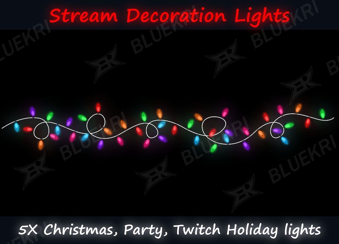 Christmas 5X Lights Animated Overlay, Twitch Winter Stream Decorations ...