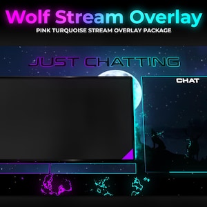 Wolf-themed Stream Overlay Package | Twitch Overlay Package | Stream ...