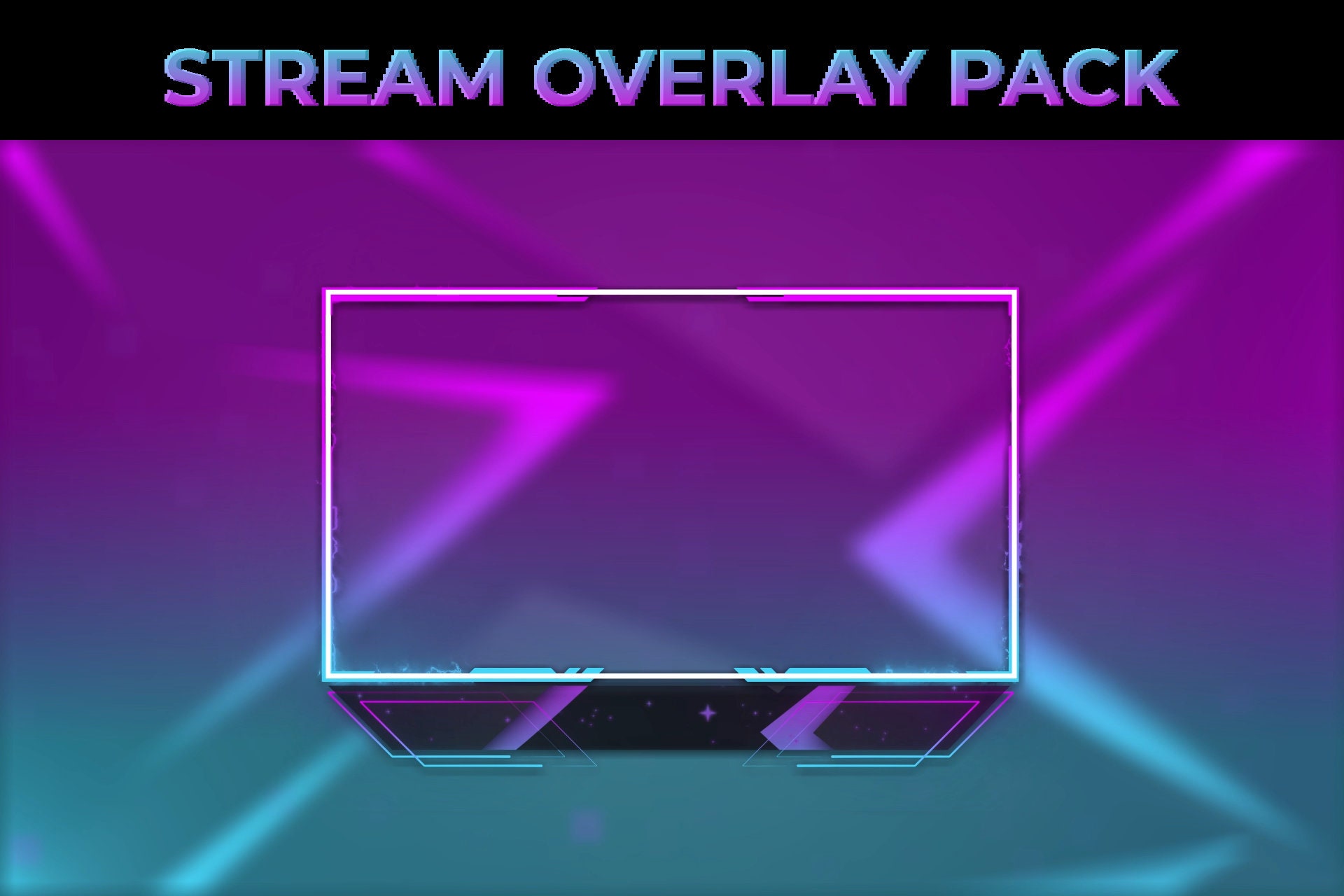Purple Animated Stream Overlay Pack | Twitch Overlay Package | Animated ...