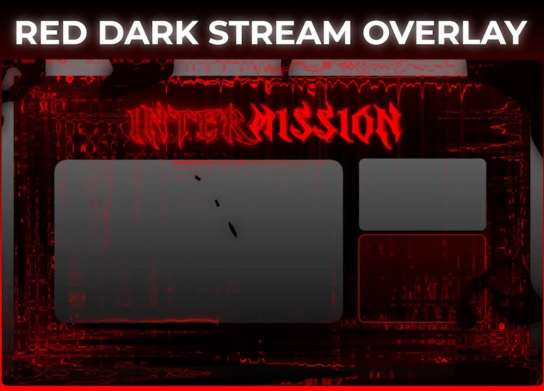 RED Stream Overlays Package for Twitch, Youtube - Twitch Overlays ...