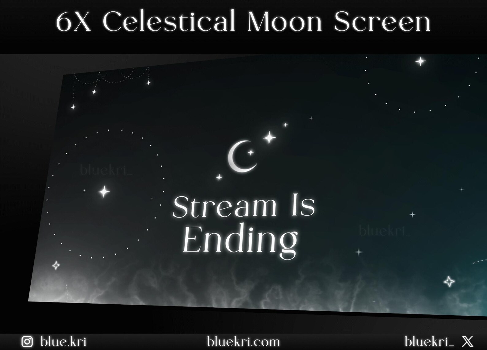 Celestial Moon Stream Screens – Animated Twitch Overlay (6x) - Etsy