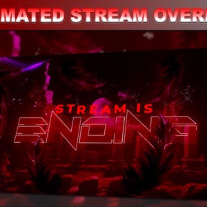 Twitch Overlay Package | Red & Black Animated Stream Overlay | Red ...