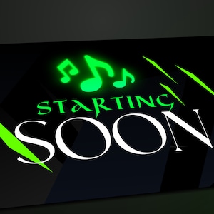 Music Stream Overlay Package for Twitch & Kick | Green Animated Stream ...
