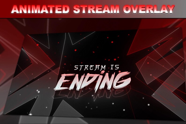 Modern Red Animated Stream Overlay | Animated Twitch Overlay Package ...