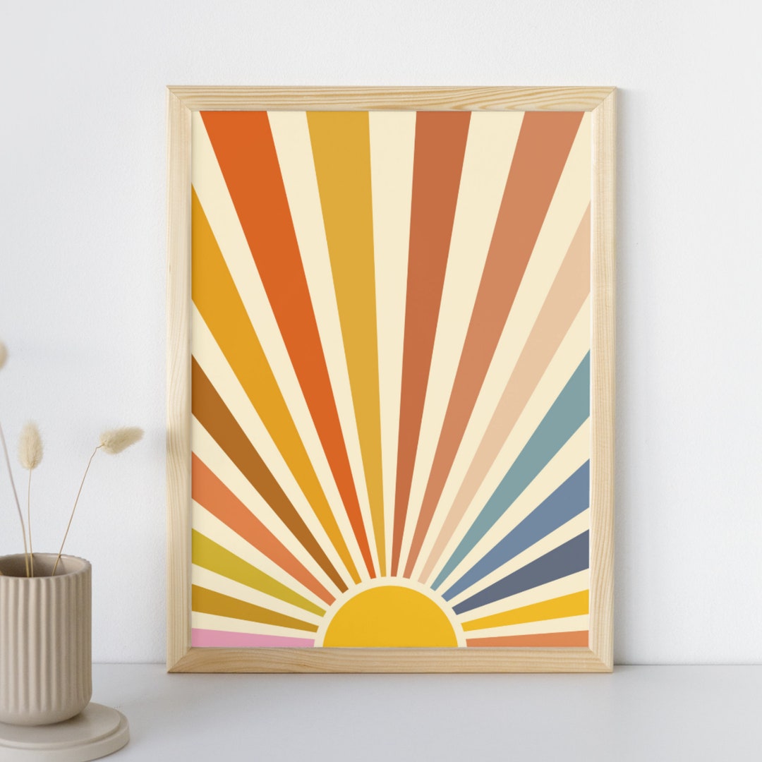 Rising Sun Poster Home PRINTABLE Wall Art Cute Gift Fun Decor Digital ...