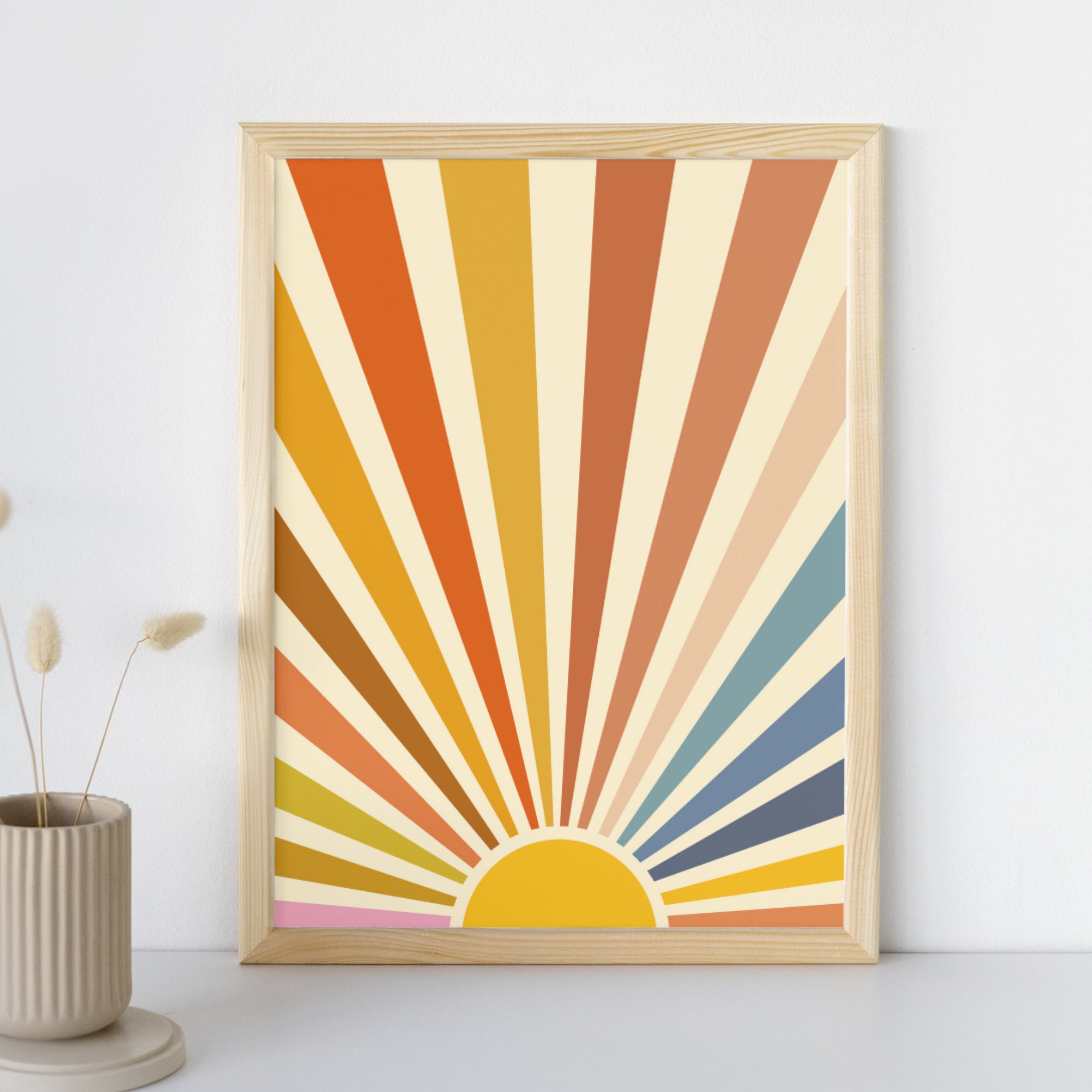 Rising Sun Poster Home PRINTABLE Wall Art Cute Gift Fun Decor Digital ...