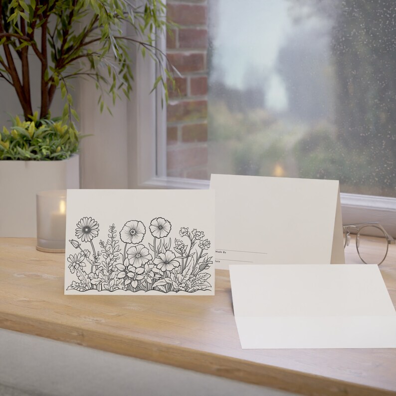 Color Me Greeting Card Pack (floral Patch) | Birthday, Thank You, Party ...