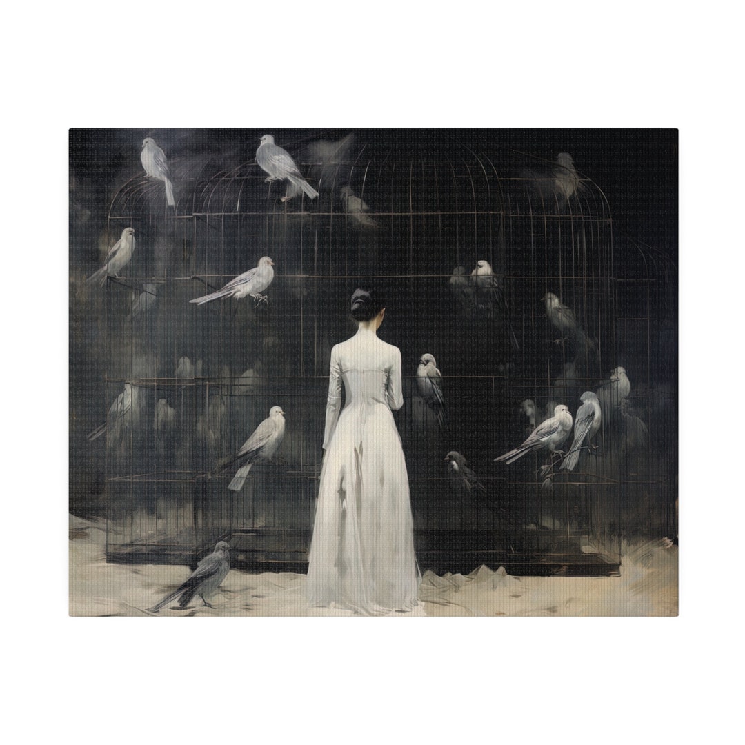 Moody Aviary Painting | Horizontal Landscape | Small to Large Oversized ...