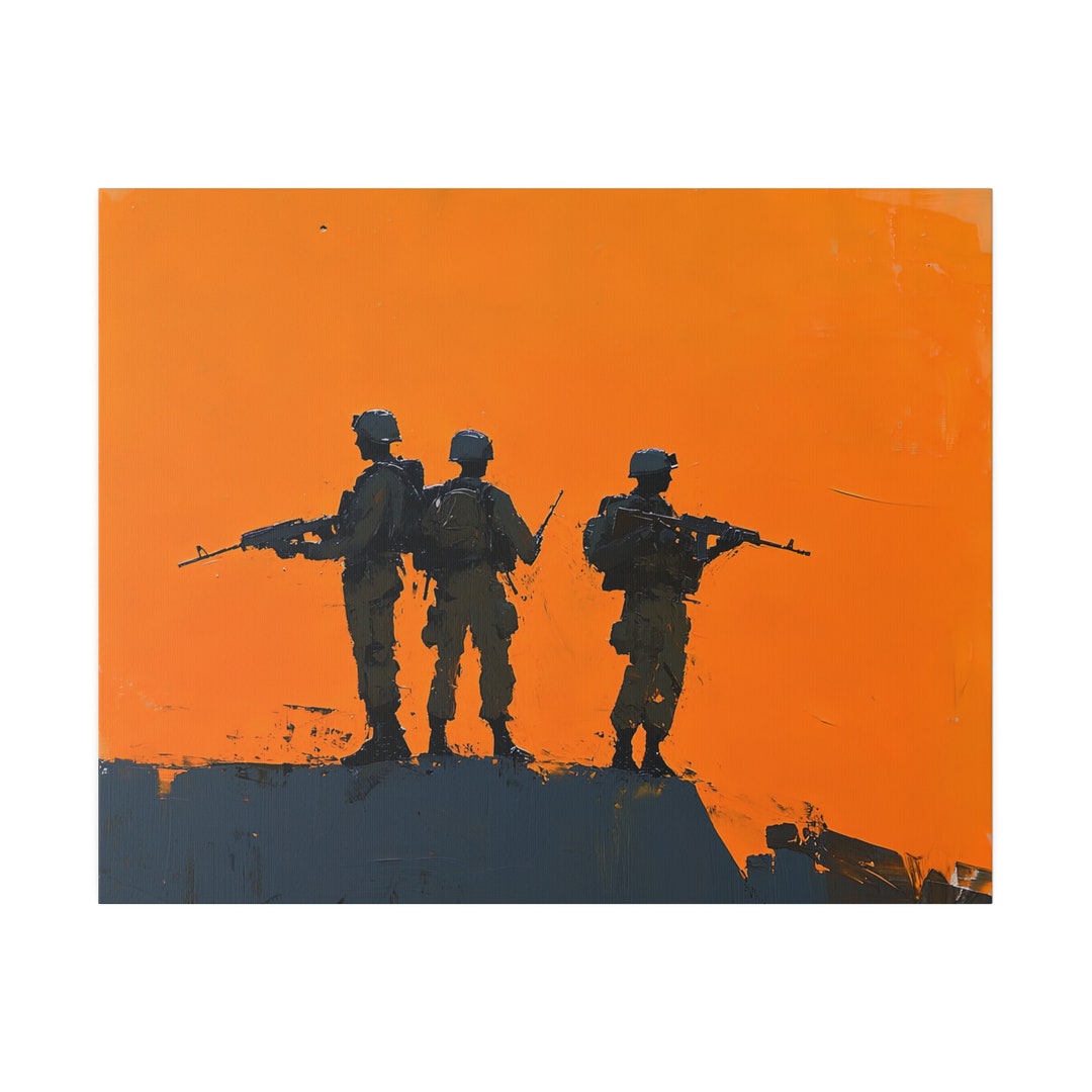 Army Men Painting Horizontal Landscape Small to Large Oversized ...