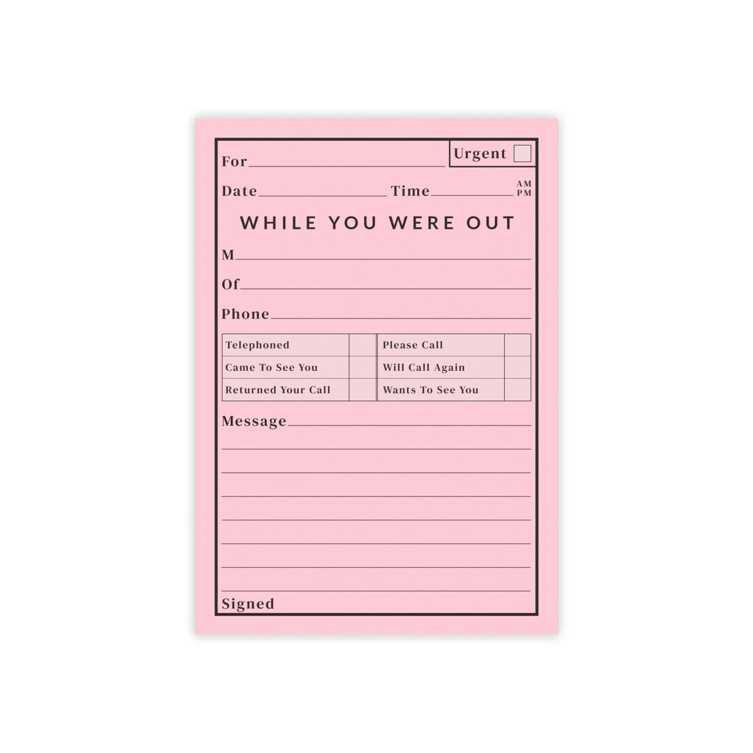 Post-it® Sticky Notes | While You Were Out Message Pad (4" X 6 ...