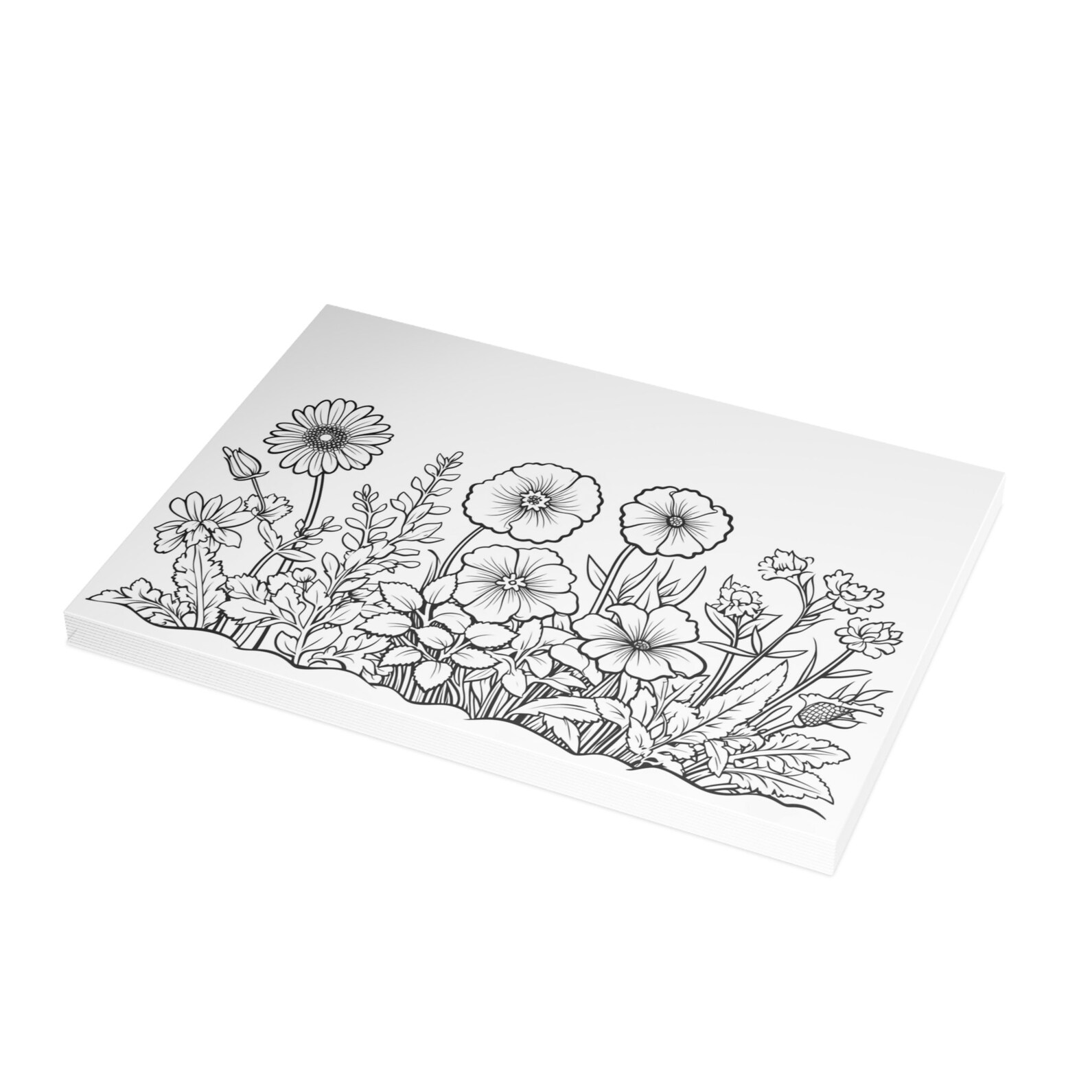 Color Me Greeting Card Pack (floral Patch) | Birthday, Thank You, Party ...