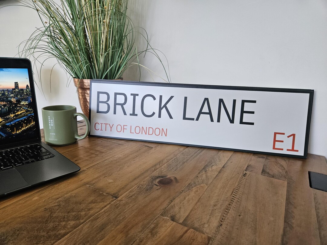 Brick Lane London Street Sign, Gloss Metal Wall Decor - Etsy