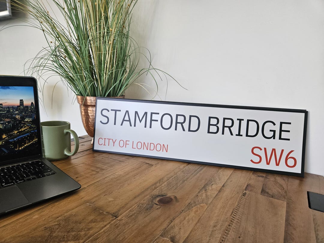 Stamford Bridge SW6 60cm X 17cm X 3mm Thick High Quality Gloss Metal ...