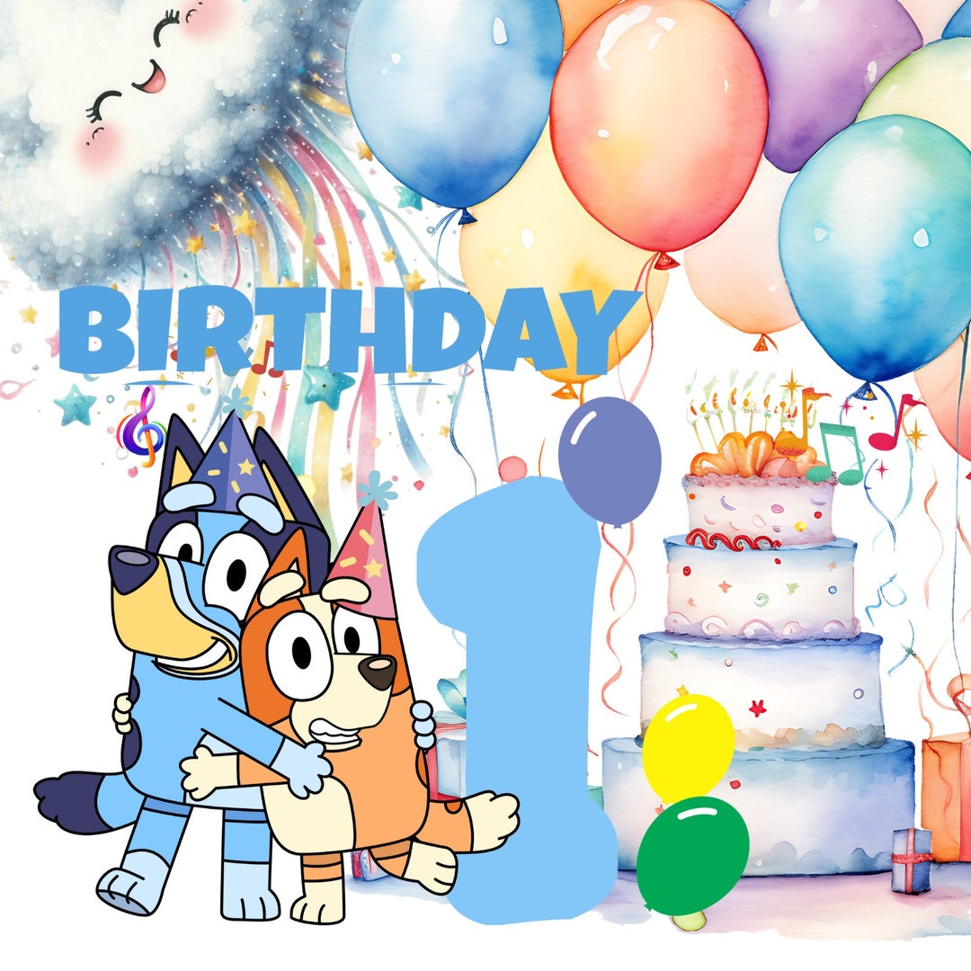 Bluey Birthday Png, My Birthday Png, Birthday Party Png, Birthday Gifts ...