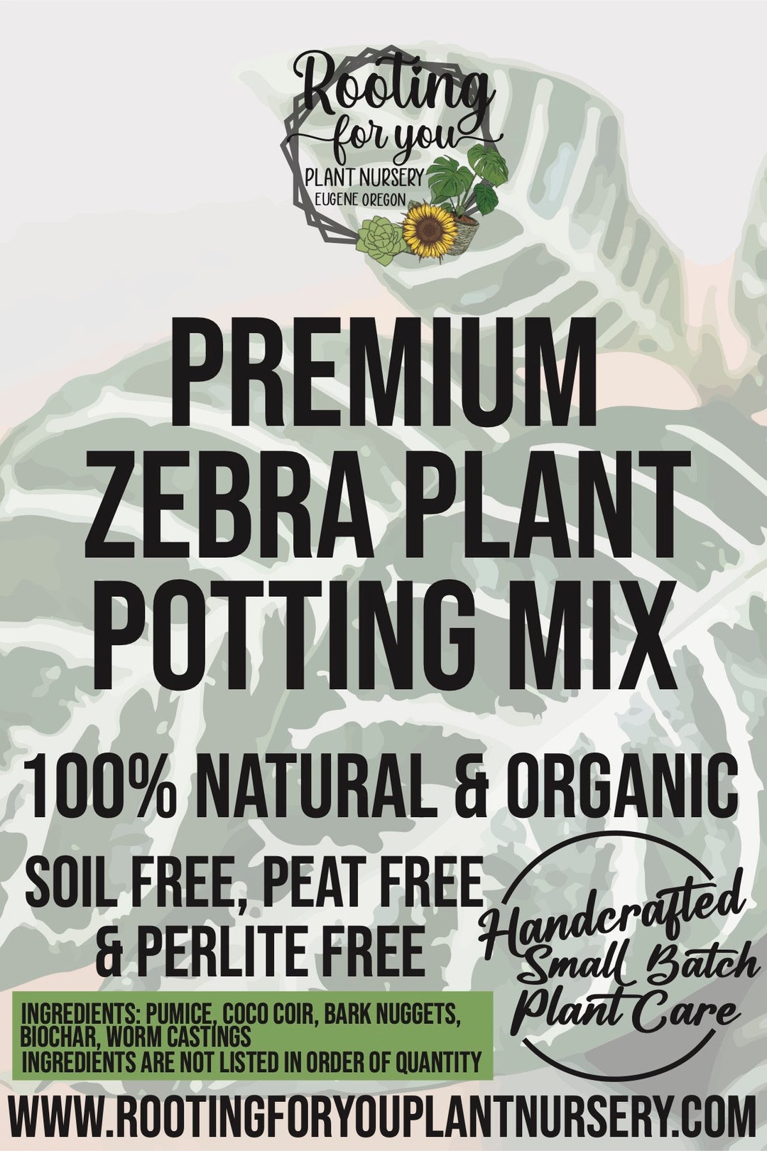 ZEBRA PLANTS Premium Soil Less Potting Mix Oregon Licensed Nursery ...