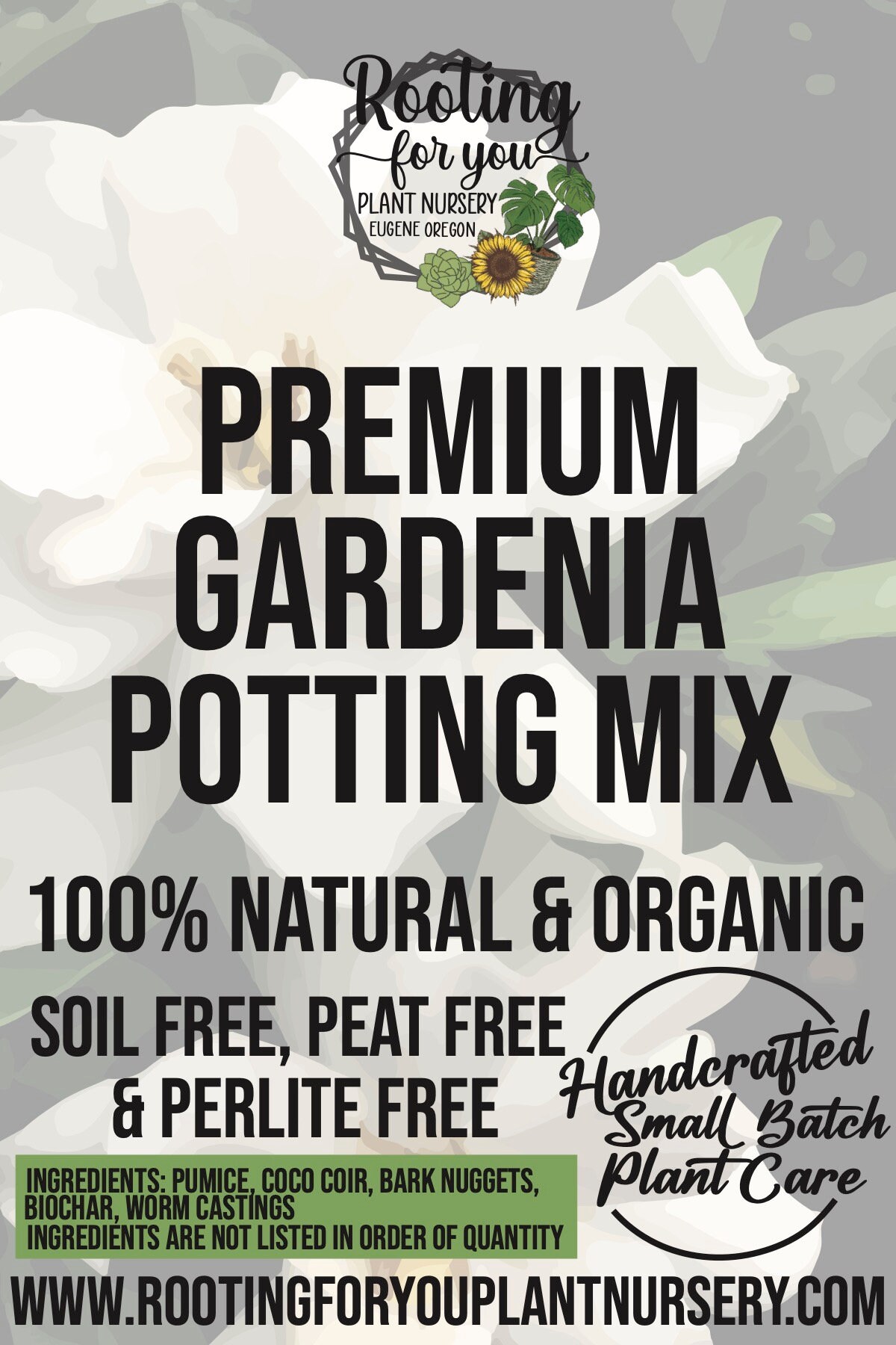 GARDENIA Premium Soil Less Potting Mix Oregon Licensed Nursery - - Etsy